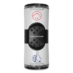 ACCUSTAMP® Dual Message Pre-Inked Round Stamp - Consolidated Stamp ...