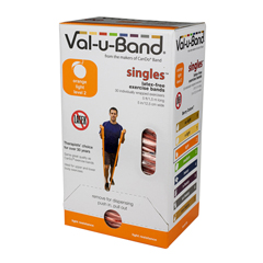 Val-U-Band Resistance Bands, Pre-Cut Strip, 5', Orange-Level 2/7, Case ...