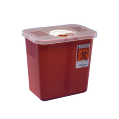 Multi-Purpose Sharps Container with Hinged Rotor Lid 3 Gallon ...