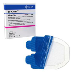 IV CLEAR Antimicrobial Clear Silicone Adhesive Securement Dressing ...