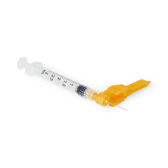 Medline Safety Syringes with Needle, Clear, 3mL, 25G x 1", 1200 EA/CS ...