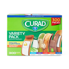 Curad Variety Pack Assorted Bandages, Assorted, 300 EA/BX - Curad ...