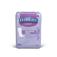 FitRight Bladder Control Pads, 3.5" x 9", 20/BG - Medline FBC1010Z BG ...