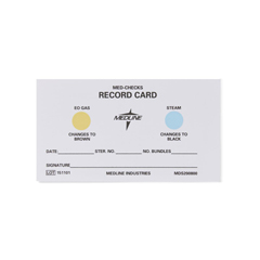 Steam Sterilization and EO Gas Load Record Card, 500 EA/BX - Medline ...