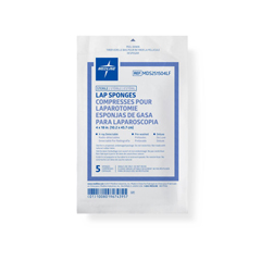 Medline X-Ray Detectable Sterile Lap Sponge, 4" x 18", 5/Pack, 5 EA/PK ...