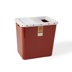 Medline 12 Gallon Sharps Container Red Sliding Lid - Betty Mills