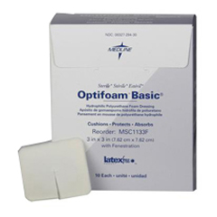 Optifoam Basic Pad, 3"x3" with Fenestration - Medline MSC1133F CS ...