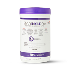 Micro-Kill One Germicidal Alcohol Wipes, Reclosable Canister, 160-Count ...
