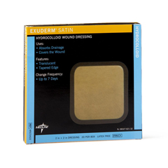 Exuderm Satin Hydrocolloid Wound Dressings, 20 Each per Box - Medline ...