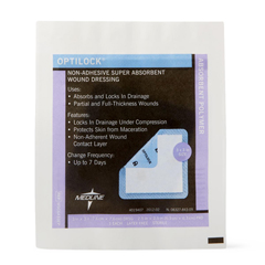 OptiLock Nonadhesive Super Absorbent Wound Dressings, 3" x 3", in ...