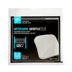 Optifoam Gentle Silicone-Faced Foam Dressing with Antimicrobial Silver ...
