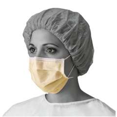 Medline Isolation Face Masks with Earloops, Yellow, 300 EA/CS - Medline ...