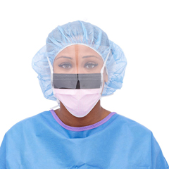 ASTM Level 3 Surgical Face Masks with Eye Shield, 25 EA/BX - Medline ...