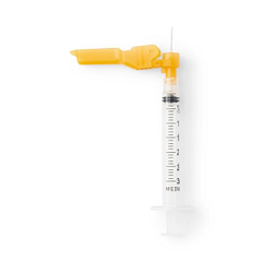 Medline Safety Syringes with Needle, Clear, 3mL, 25G x 5/8", 1200 EA/CS ...