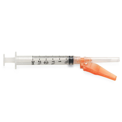 Medline Safety Syringes with Needle, Clear, 3mL, 25G x 1", 1200 EA/CS ...