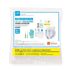 Total 1-Layer Silicone Catheter Tray with Urine Meter - Medline ...