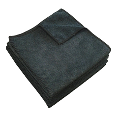 Smart Choice Microfiber Black Microfiber Cloth, 16 x 16, 45 gram, 1 ...