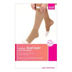 mediven Compression Stocking with Liner mediven Knee High Large Beige ...