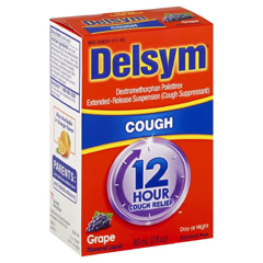 Delsym Cold and Cough Relief Delsym® 30 mg / 5 mL Strength Liquid 3 oz ...
