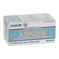 Major Childrens Pain Relief Major 81 mg Strength Aspirin Chewable ...