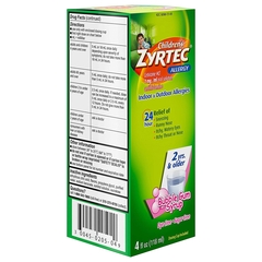 Children's Zyrtec Children's Allergy Relief Children's Zyrtec 5 mg / 5 ...