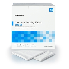 McKesson Silver Moisture Wicking Fabric 10 X 36 Inch Rectangle Sterile ...