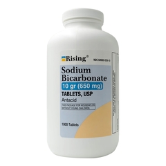 Sodium Bicarbonate 650 mg Tablet Bottle 1,000 Tablets - Rising ...