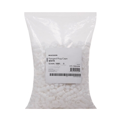 McKesson Tube Closure Polyethylene Flanged Plug Cap White 13 mm For Use ...