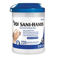 Sani-Hands Hand Sanitizing Wipe Sani-Hands 220 Count Ethyl Alcohol Wipe ...