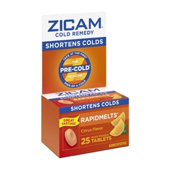Zicam Cold and Sinus Relief Zicam® Rapidmelts Tablets, Citrus, 25 per ...