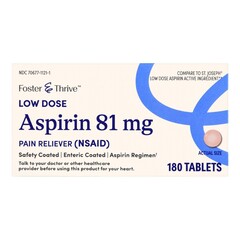 Foster & Thrive Low Dose Aspirin 81 mg Tablets - McKesson 70677112101 ...
