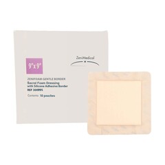 ZeniFOAM Gentle Border Foam Dressing ZeniFOAM Gentle Border 9 X 9 Inch ...