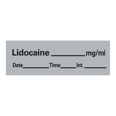 Timemed Drug Label Timemed Anesthesia Label Tape Lidocaine_mg/mL Date ...