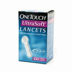 Ultrasoft Lancet OneTouch Adjustable Depth Lancet Needle 28 Gauge Push ...