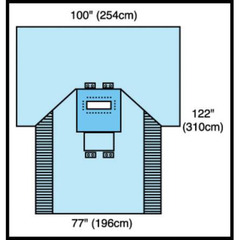 Abdominal Drape Transverse Laparotomy Drape 100 W X 77 W X 122 L Inch ...