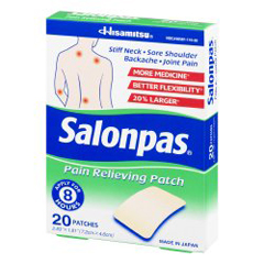 Salonpas Pain Relief Salonpas® 3% / 10% Strength Patch 20 per Box ...