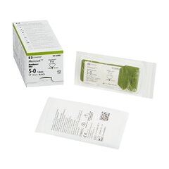 Monosof~Dermalon Monosof Dermalon Suture with Needle, Black, Size 5-0 ...