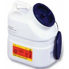 BD Pharmaceutical Waste Container Jug 3 Gallon White Base Blue Plug Cap ...