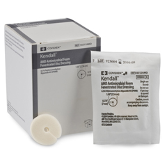 Kendall AMD Kendall™ Foam Dressing AMD 1" Diameter Round 4 mm Hole ...