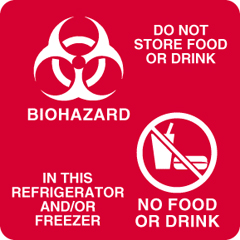 United Ad Biohazard Do Not Store Food or Drink in This Refrigerator and ...