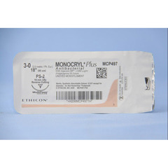 Monocryl Plus Suture with Needle - J & J Healthcare Systems MCP497G BX ...