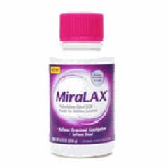 MiraLAX Laxative MiraLAX Powder 8.3 oz. 17 Gram Strength Polyethylene ...