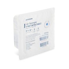 McKesson Surgical Laparotomy Sponge X-Ray Detectable Cotton 18 X 18 ...