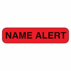 Barkley Name Alert Advisory Label Red Paper 1000 Pack - Betty Mills