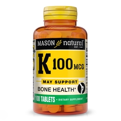 Mason Natural Vitamin Supplement Mason Natural Vitamin K 100 mcg ...