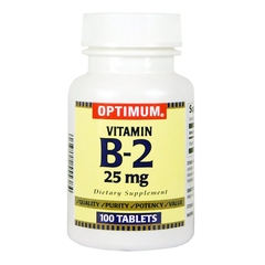 Optimum Vitamin Supplement Optimum Vitamin B2 25 mg Strength Tablet 100 ...