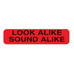 Indeed Pre-Printed Label, Look Alike Sound Alike, 1.63 x 0.4 Inch ...