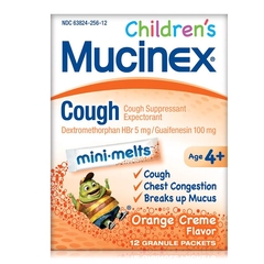Children's Mucinex Mini-Melts Children's Cold and Cough Relief Children ...