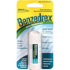 Benzedrex Nasal Decongestant Benzedrex® 250 mg Strength Inhilation - BF ...