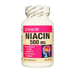 Niacin Supplement Major 500 mg Strength Tablet 100 per Bottle - Major ...